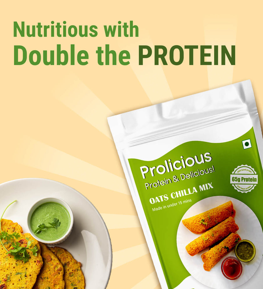 Buy High Protein Oats Chilla Premix At Best Price - Prolicious
