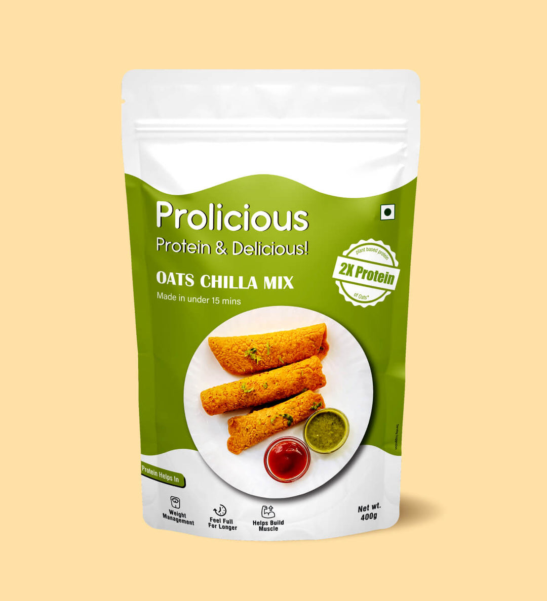 Buy High Protein Oats Chilla Premix At Best Price - Prolicious