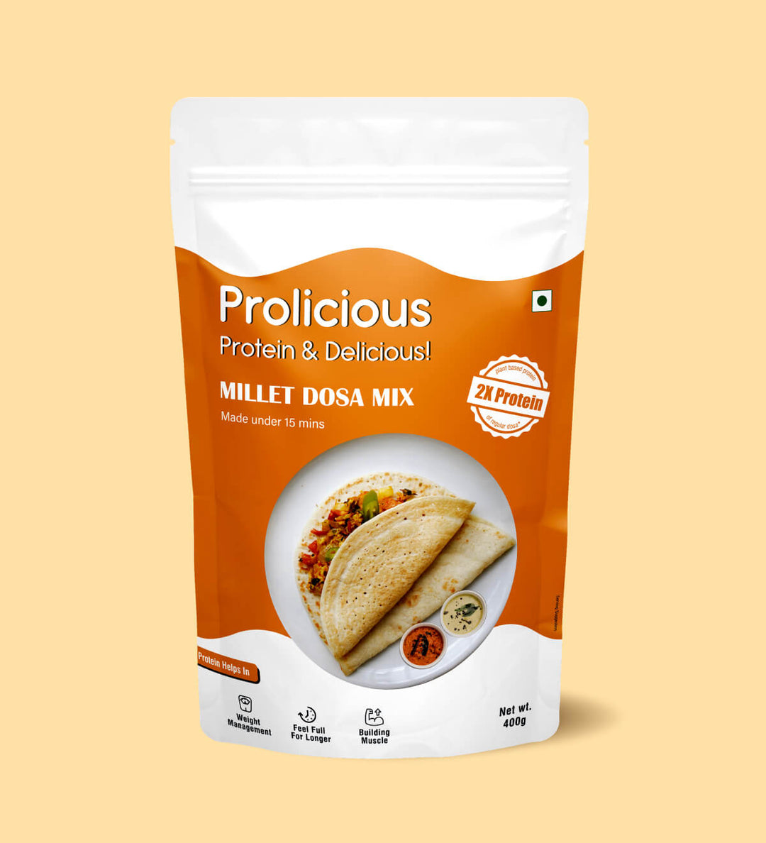 Buy High Protein Millet Dosa | Plant Based Foods - Prolicious