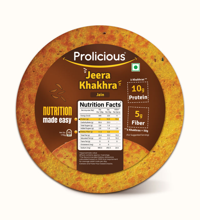Buy Prolicious Jeera Khakhra- High Protein | High Fiber