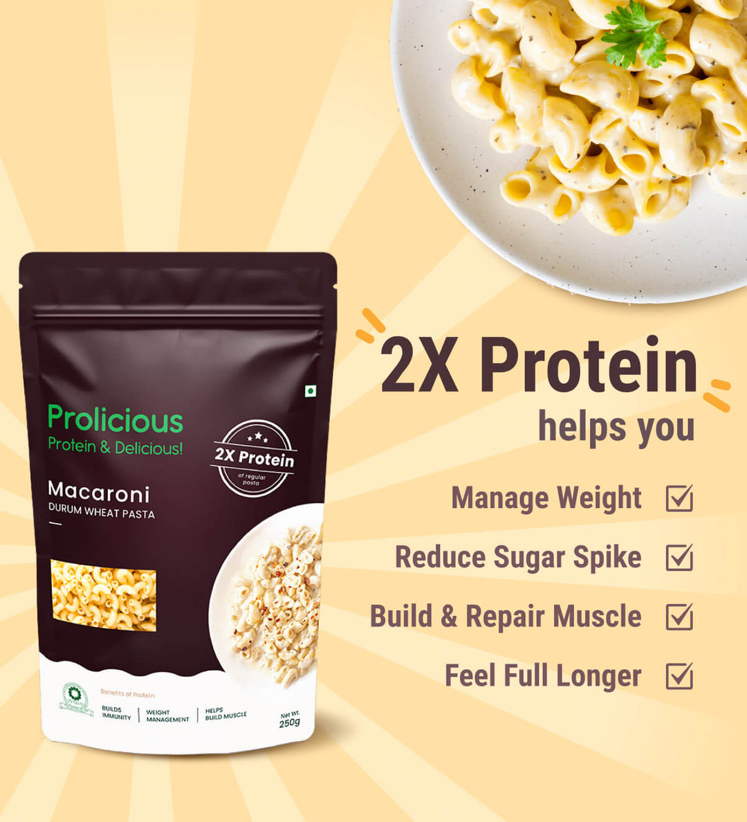 Buy High Protein Macaroni Pasta | Healthy Food - Prolicious