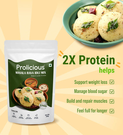 Buy High Protein Rava Idli Premix At Best Price - Prolicious