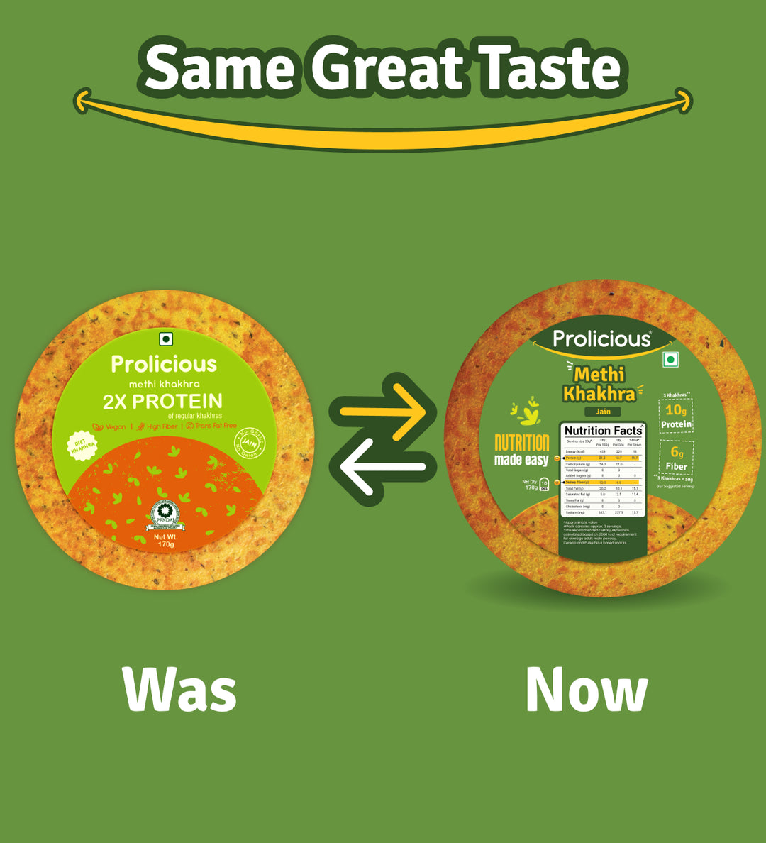 Buy Methi Khakhra with High Protein & Fiber - Prolicious