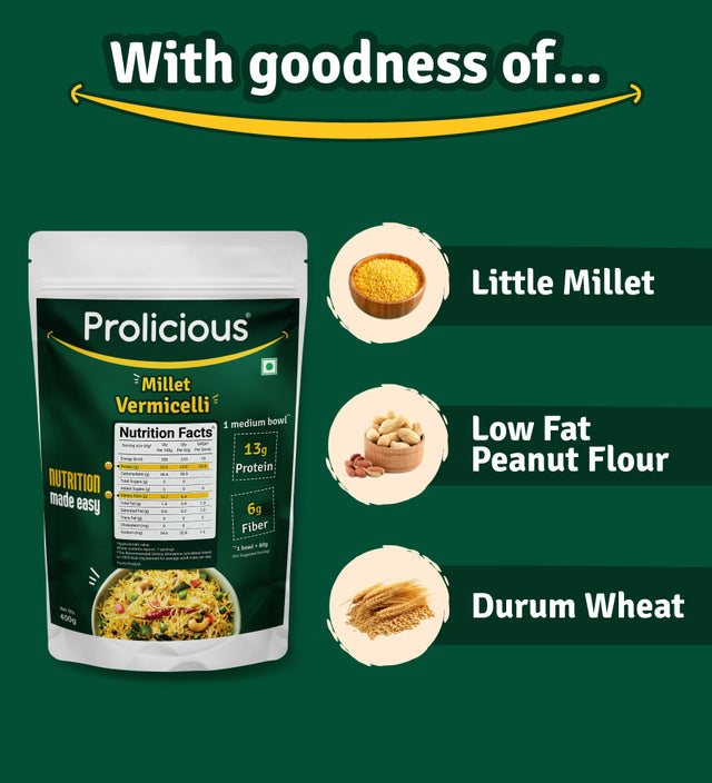 Millet Vermicelli | High Protein, High Fiber - Prolicious