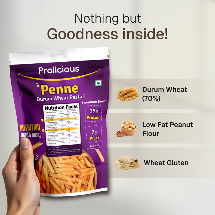 Protein Penne Pasta | High Protein & Fiber - Prolicious