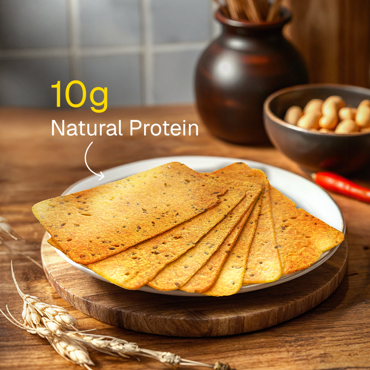 No Salt Garlic Jeera Thins with Low Sodium - Prolicious